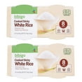 Bibigo 2 Pack Cooked Sticky White Rice, Ready Made Microwave Food, Low ...