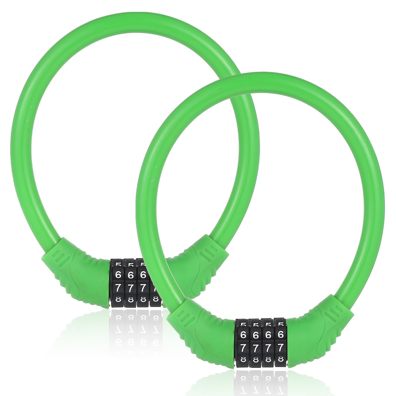 2 PACK Bike Locks Cable,Anti Theft Bicycle Lock Chain,4 Digit Security ...