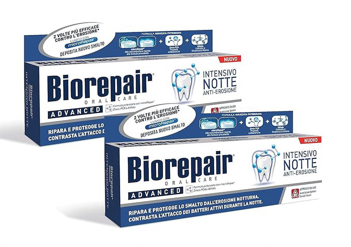 [ 2 PACK ] Biorepair Night Intensive Toothpaste 75 ML - Packaging May ...