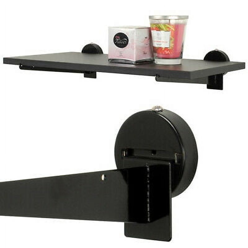 2 PACK - Black Slatwall Hardware Adapter - Puck Style - 3"Diameter x 3/ ...