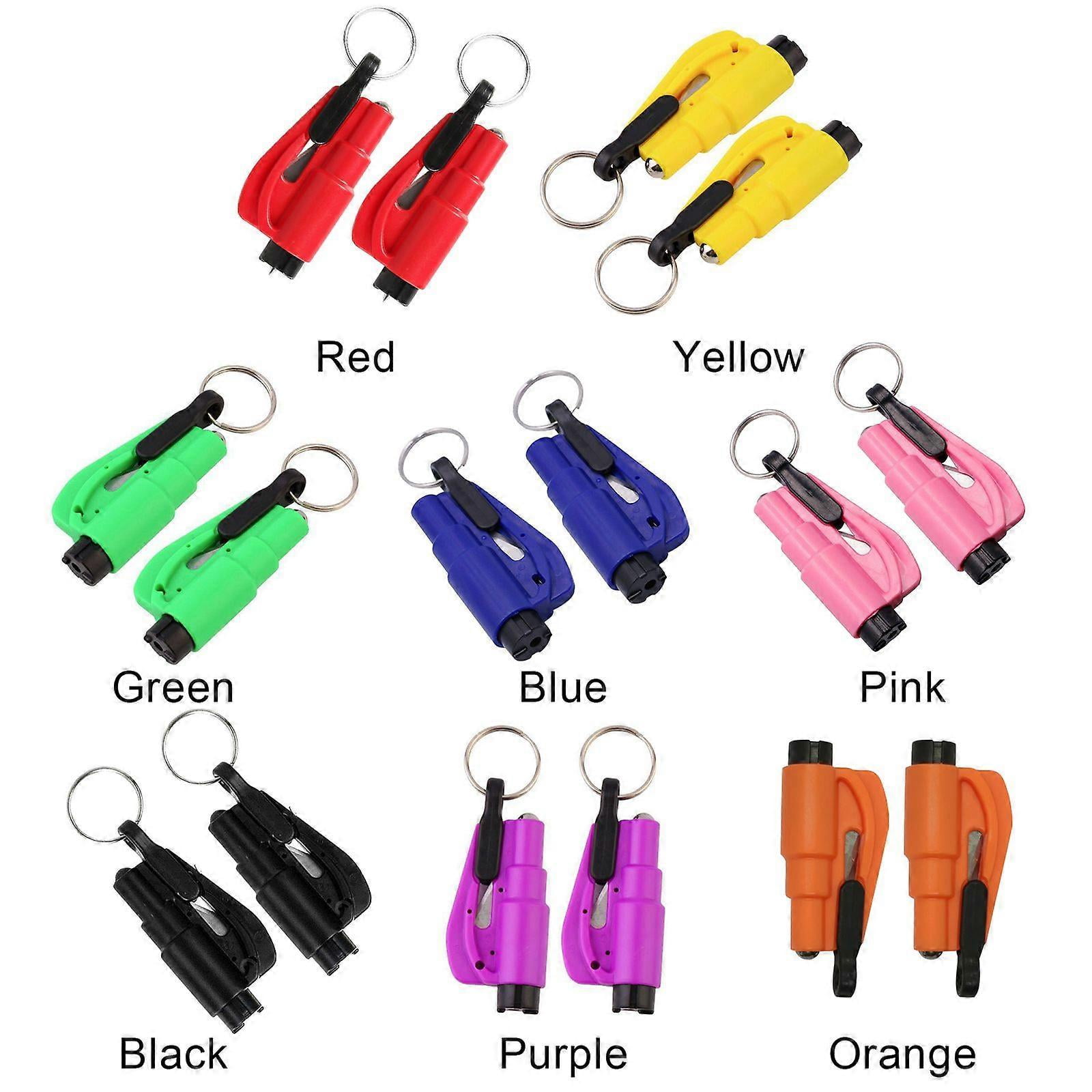 2 PACK Car Window Glass Breakers Rescue Tool Emergency Hammer and Belt ...