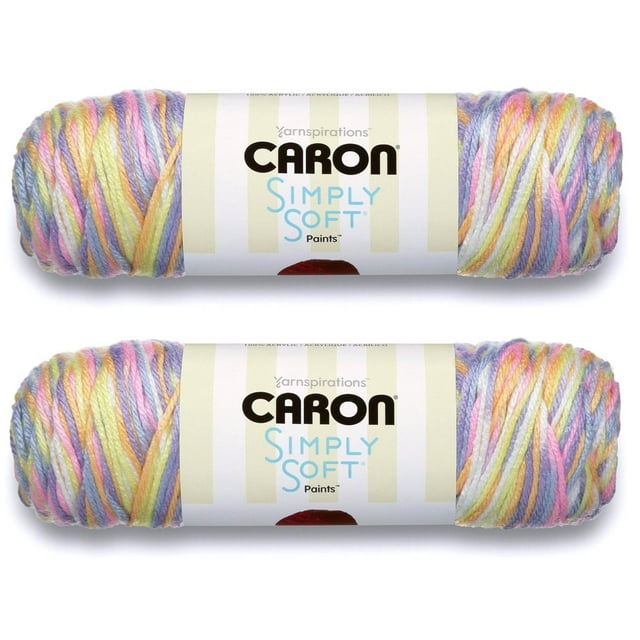 2-PACK - Caron Simply Soft Paints Yarn - Baby Brights - Walmart.com