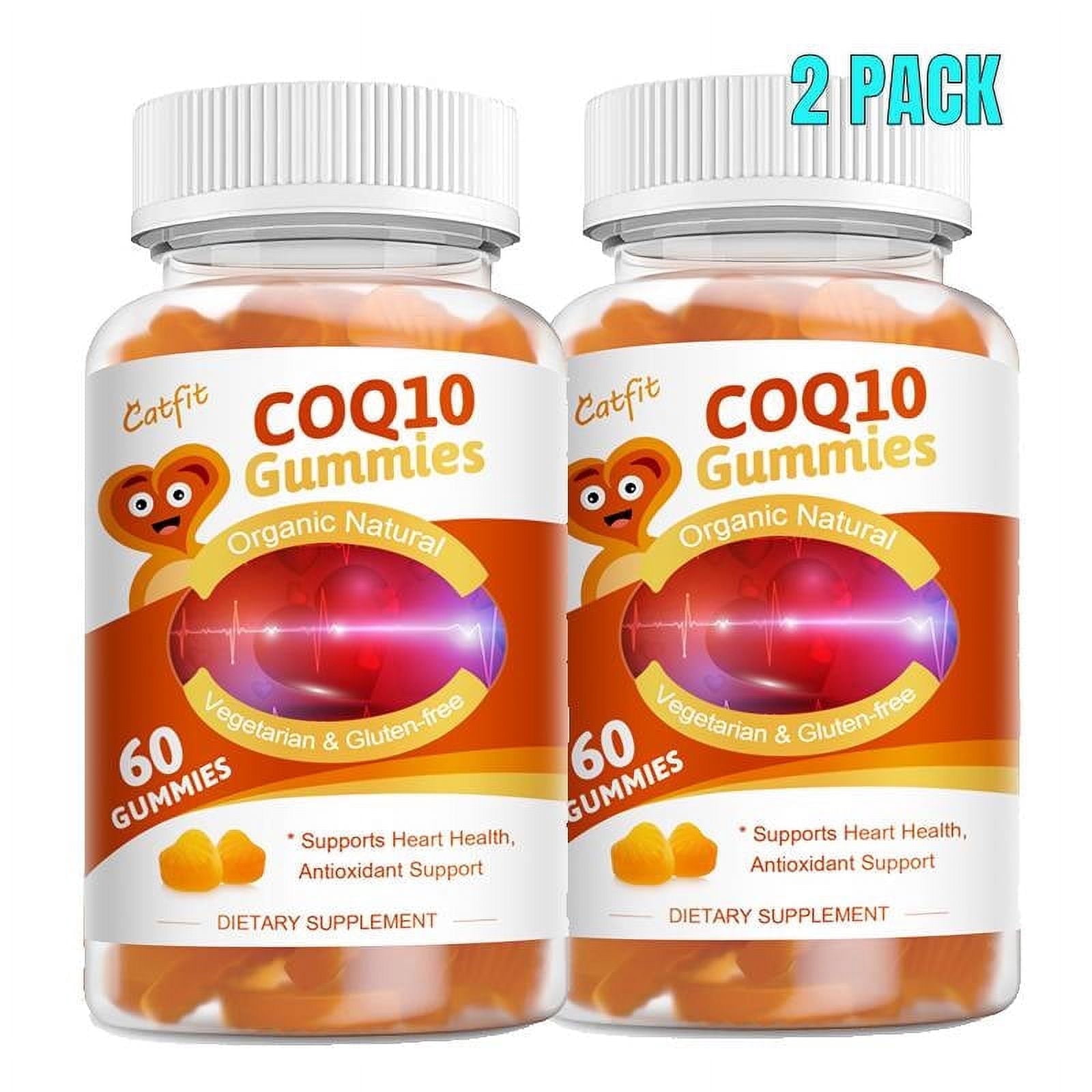 (2 PACK) Catfit CoQ10 Gummies 500MG | High Absorp Coenzyme Q10 capsules ...