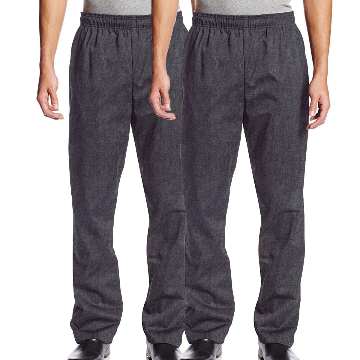 Chef Code 2-Pack Unisex Chef Pants, 3XL, Wide 2" Elastic Waist, Kitchen ...