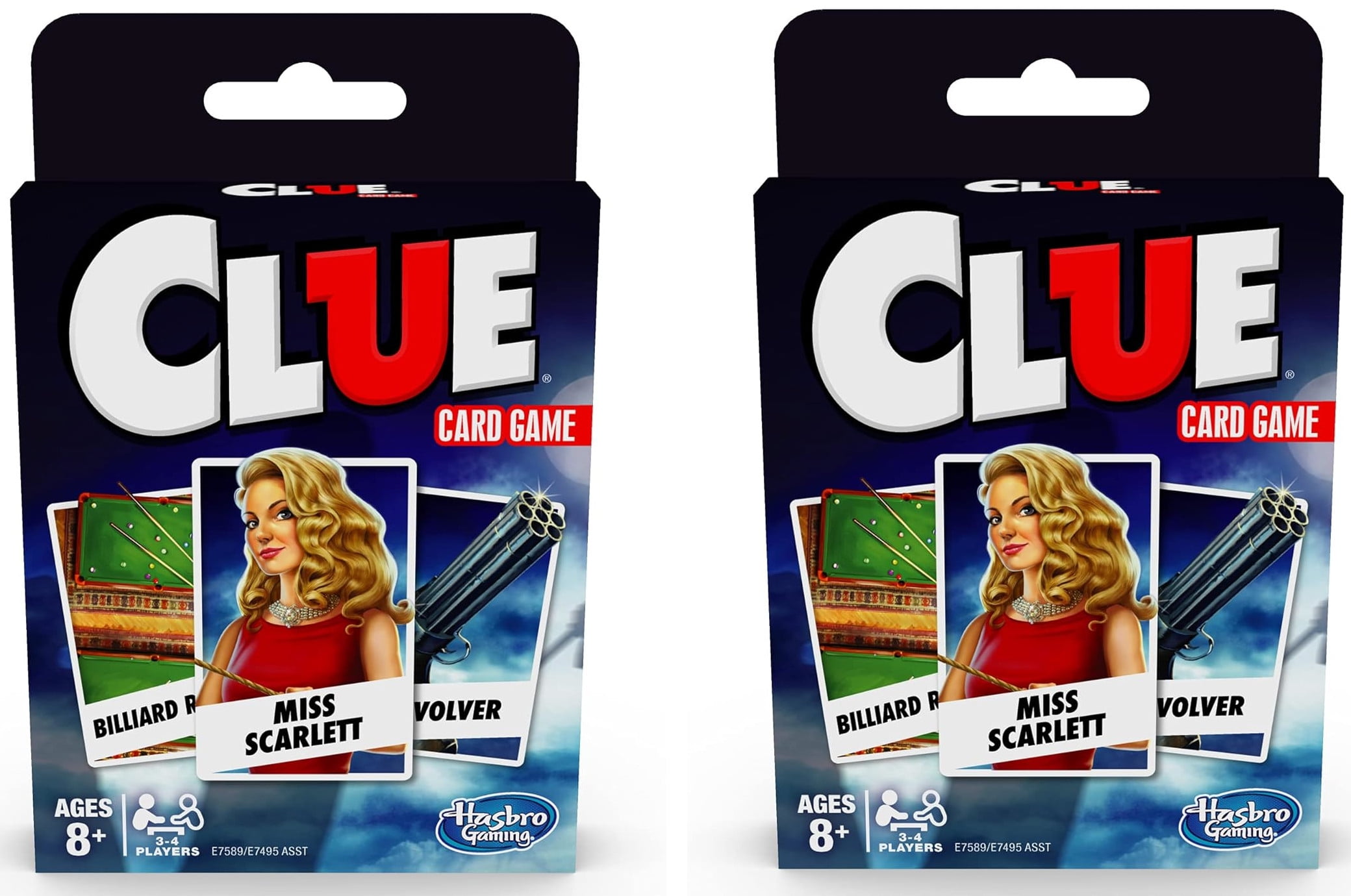 Hasbro Clue Card Game for Kids Ages 8+, 3-4 Players, 2-Pack - Walmart.com