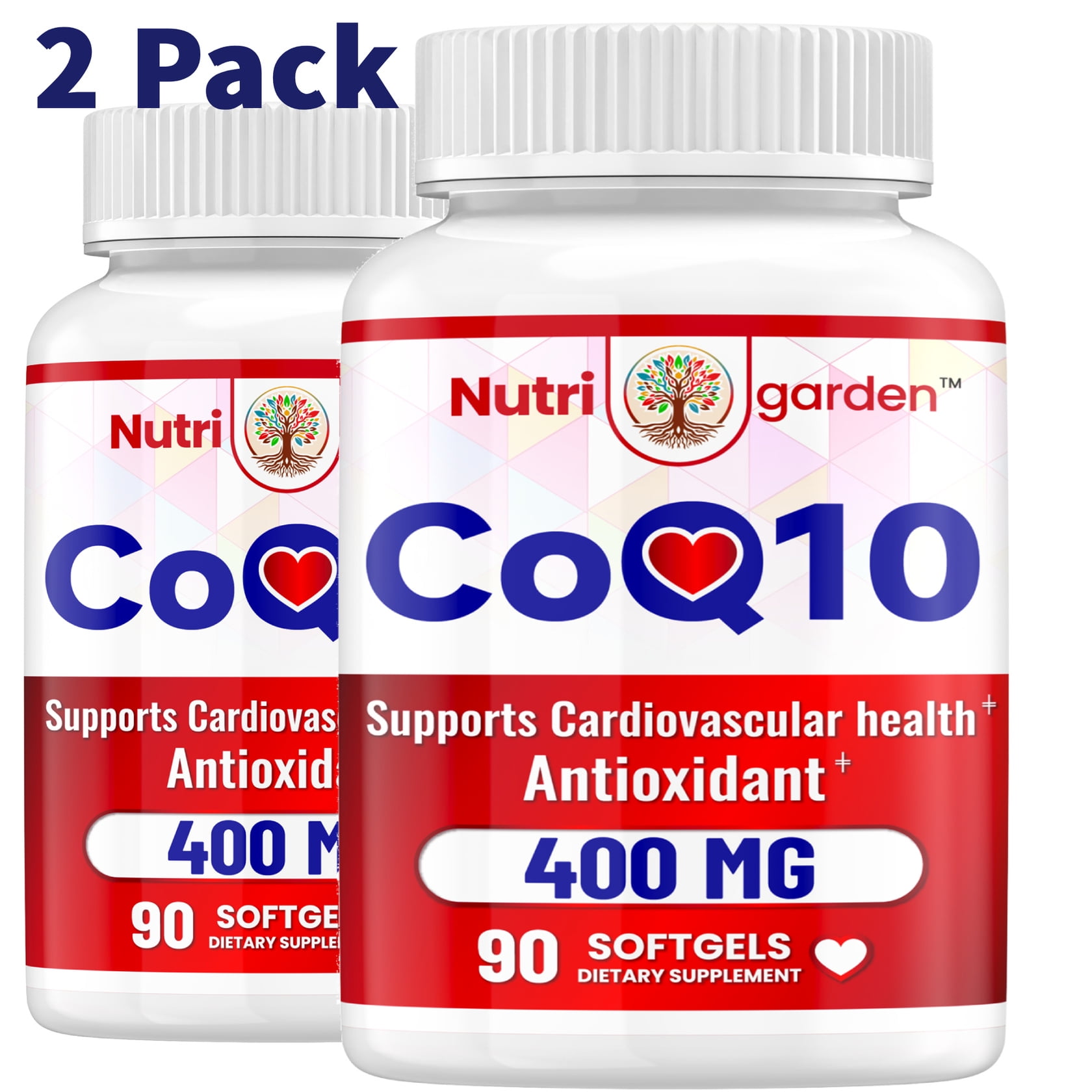 (2 PACK) CoQ10-400mg-Softgel, Active Coq10 Supplement, High Absorption ...