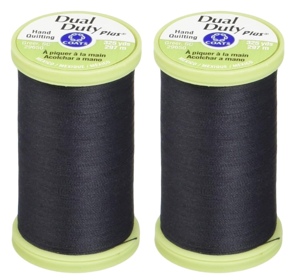 2-PACK - Coats Dual Duty Plus Hand Quilting Thread 325yd - Black ...