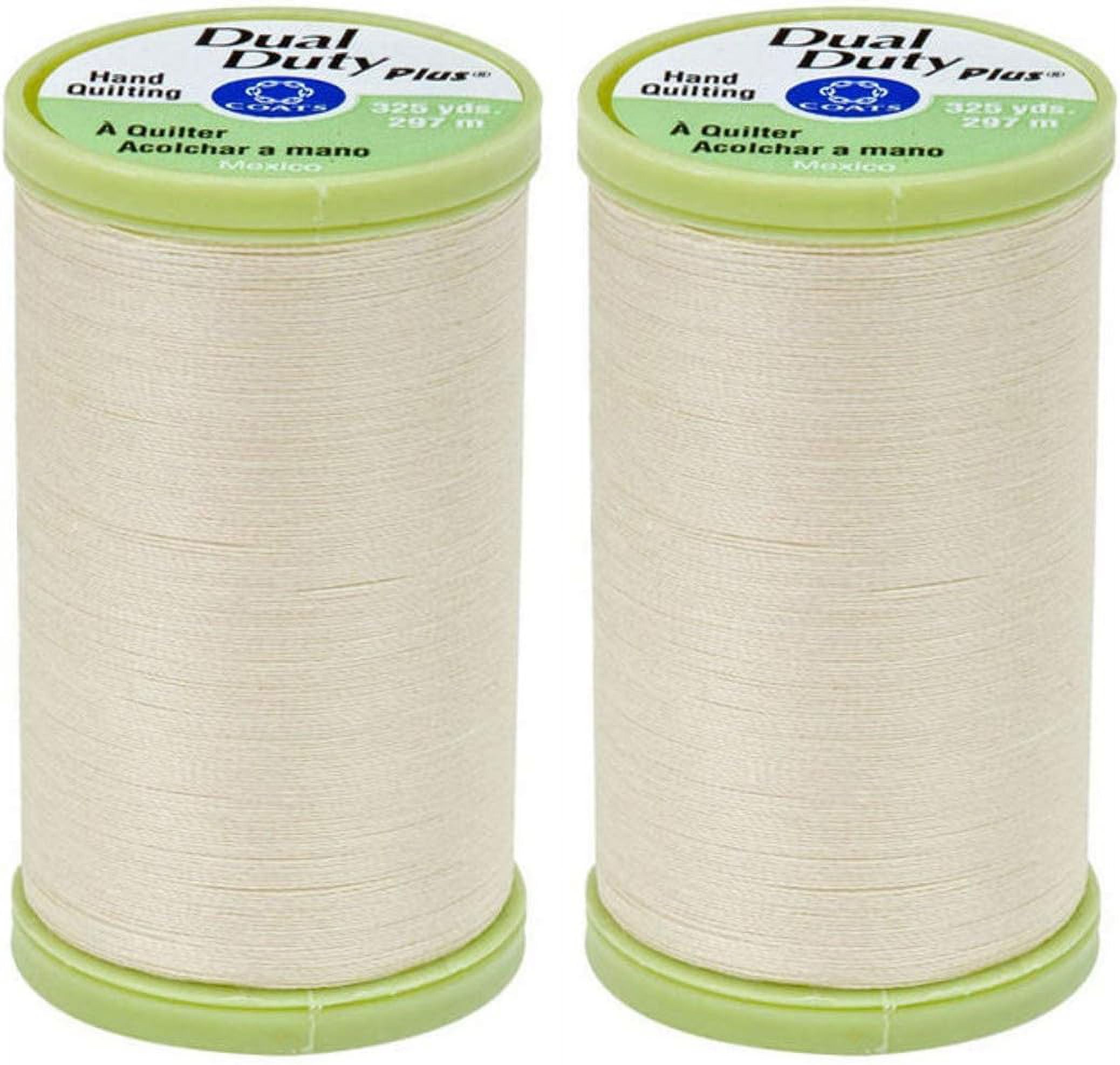 2-Pack Bundle Coats & Clark Dual Duty Plus Hand Quilting Thread 325yds ...