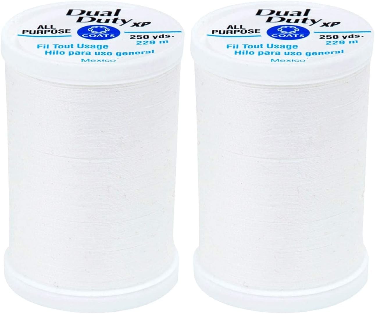 2-PACK - Coats Dual Duty XP General Purpose Thread 250yd - White ...