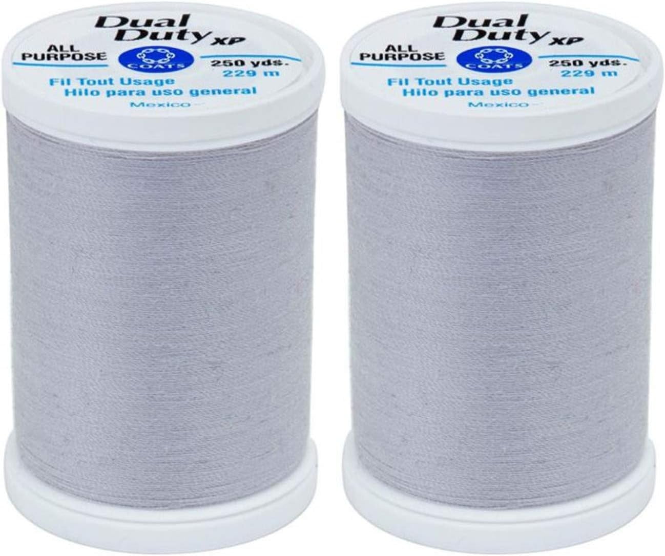 2-PACK - Coats Dual Duty XP General Purpose Thread 250yds - Dark Silver ...