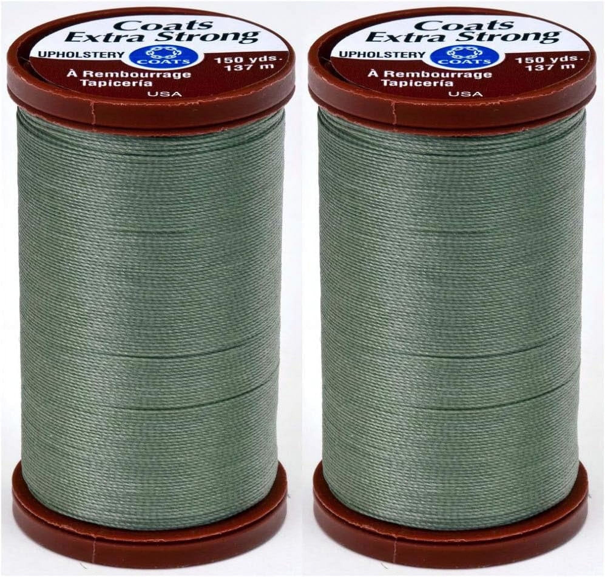 Coats Extra Strong Upholstery Thread, 2-Pack, Green Linen, Nylon, 150 ...