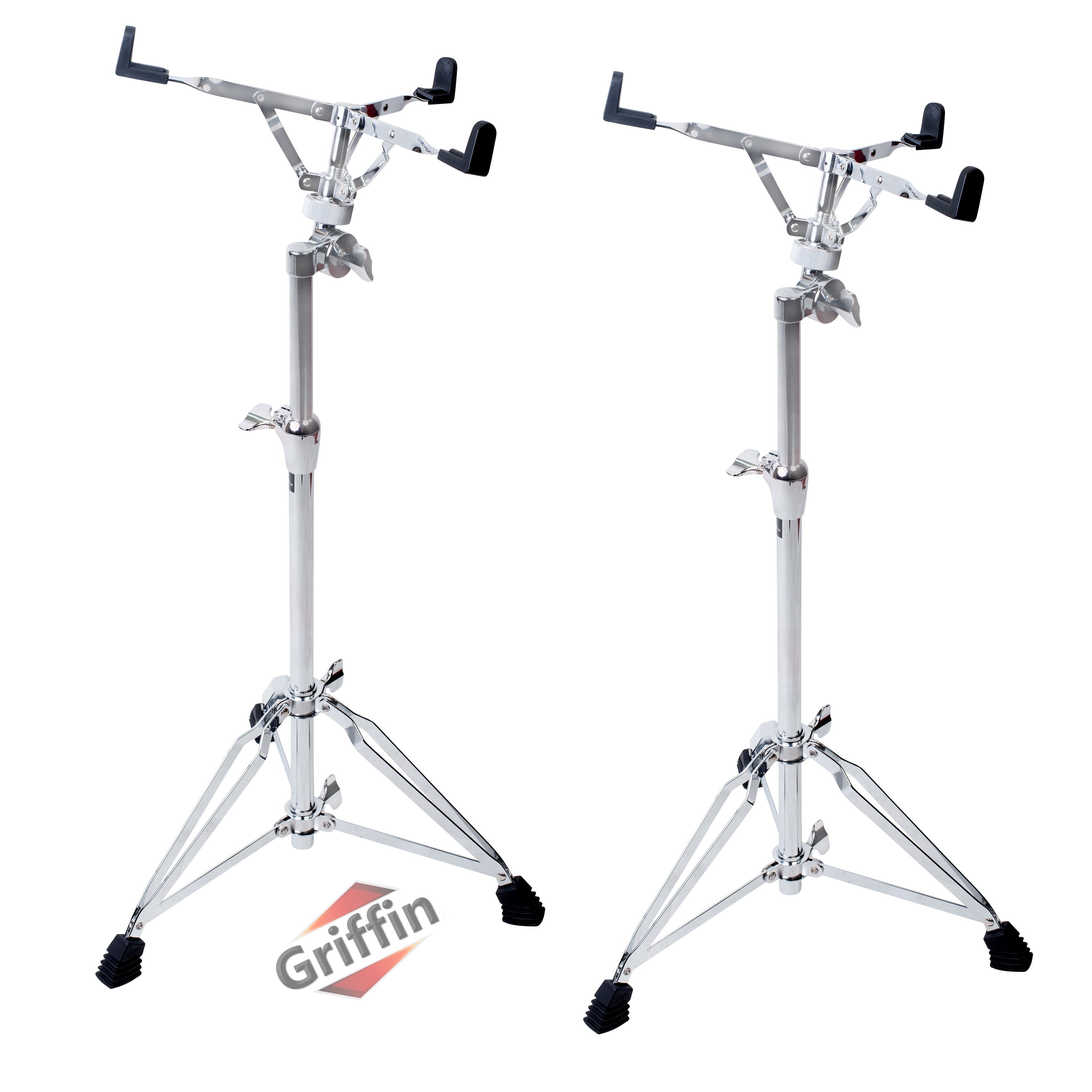 2-PACK- Concert Stand Up Snare Drum Stands by Griffin Tall Adjustable ...
