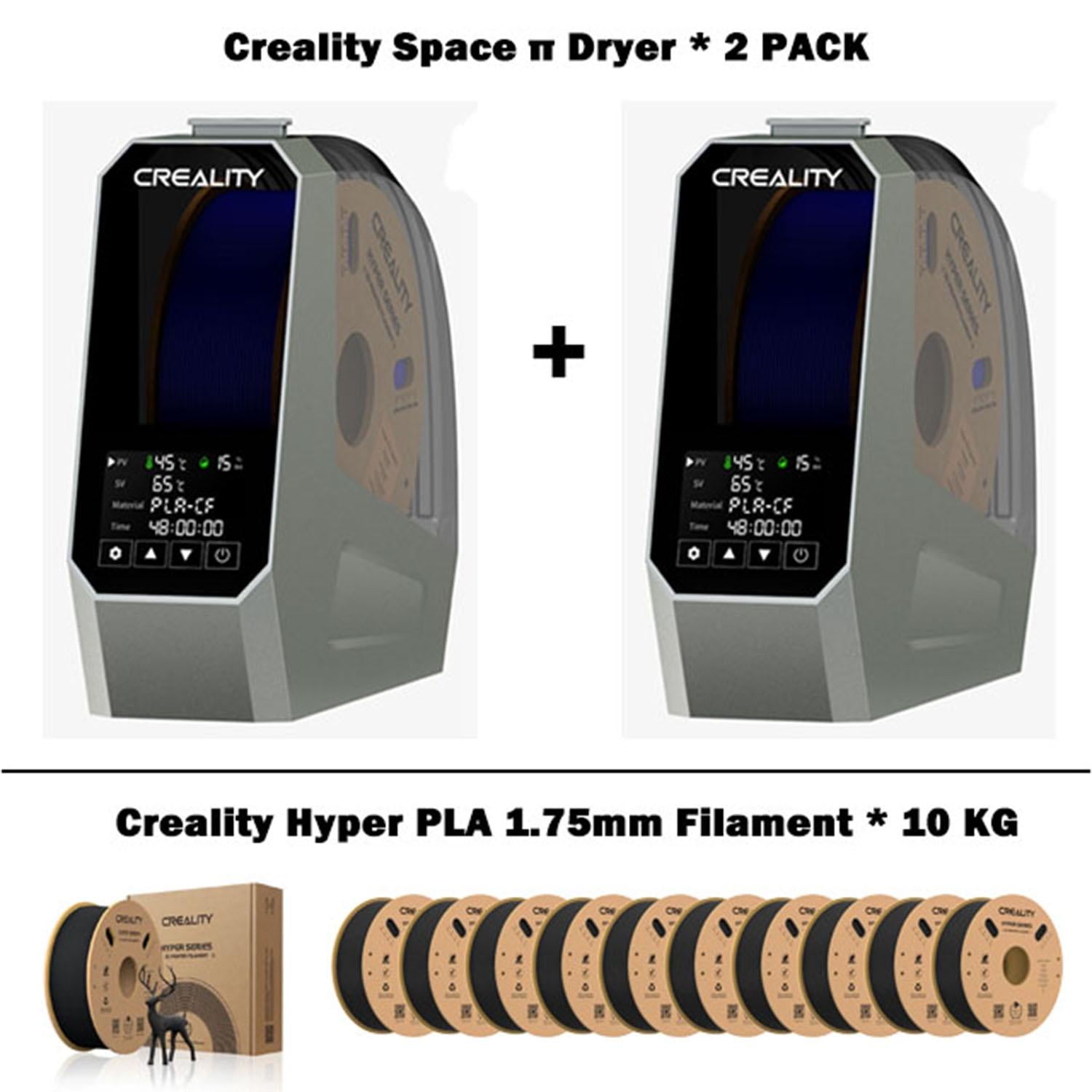 2 PACK Creality Space Pi Filament Dryer 360° Hot-air Heating 3D Printer ...