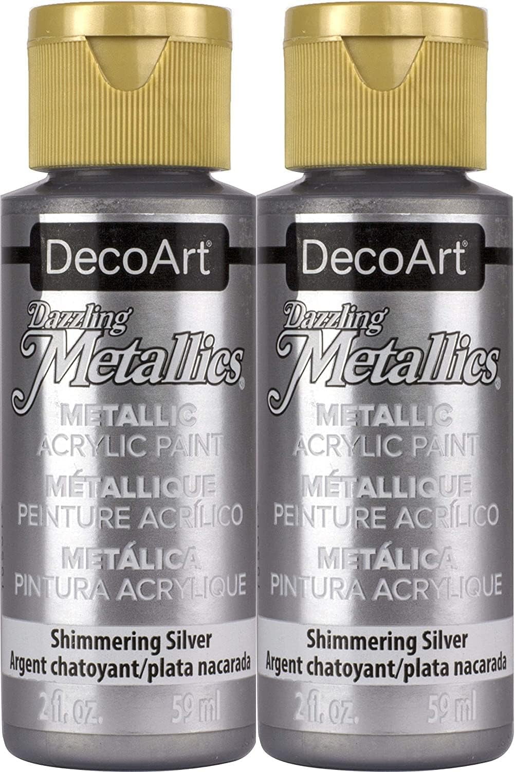 2-PACK - Deco Art Dazzling Metallics Acrylic Paint 2oz - Shimmering ...