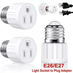 Light Bulb Socket Adapter 3 Prong