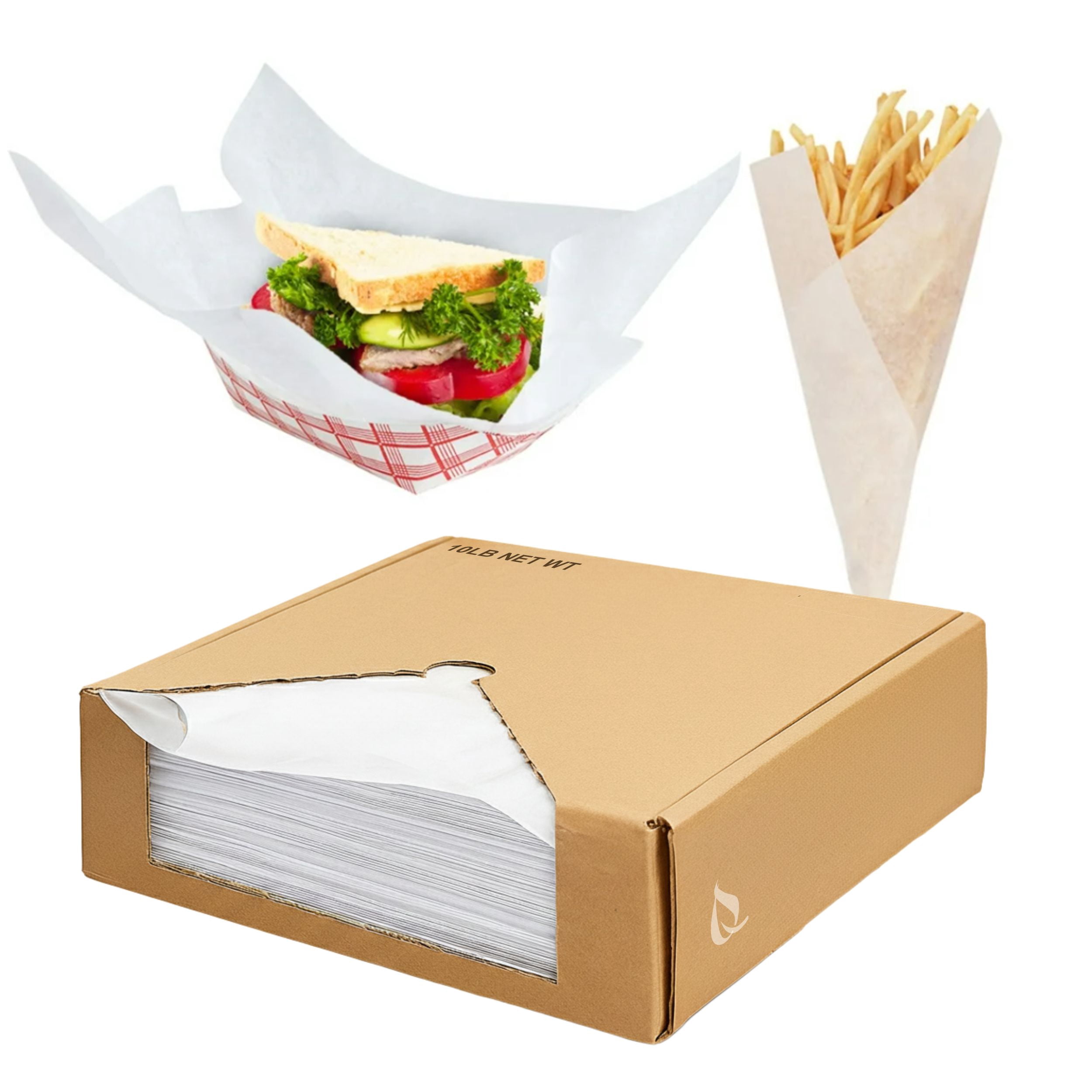 [2 PACK] EcoQuality Deli Paper Sheets Dry Waxed 12x15 - Grease ...