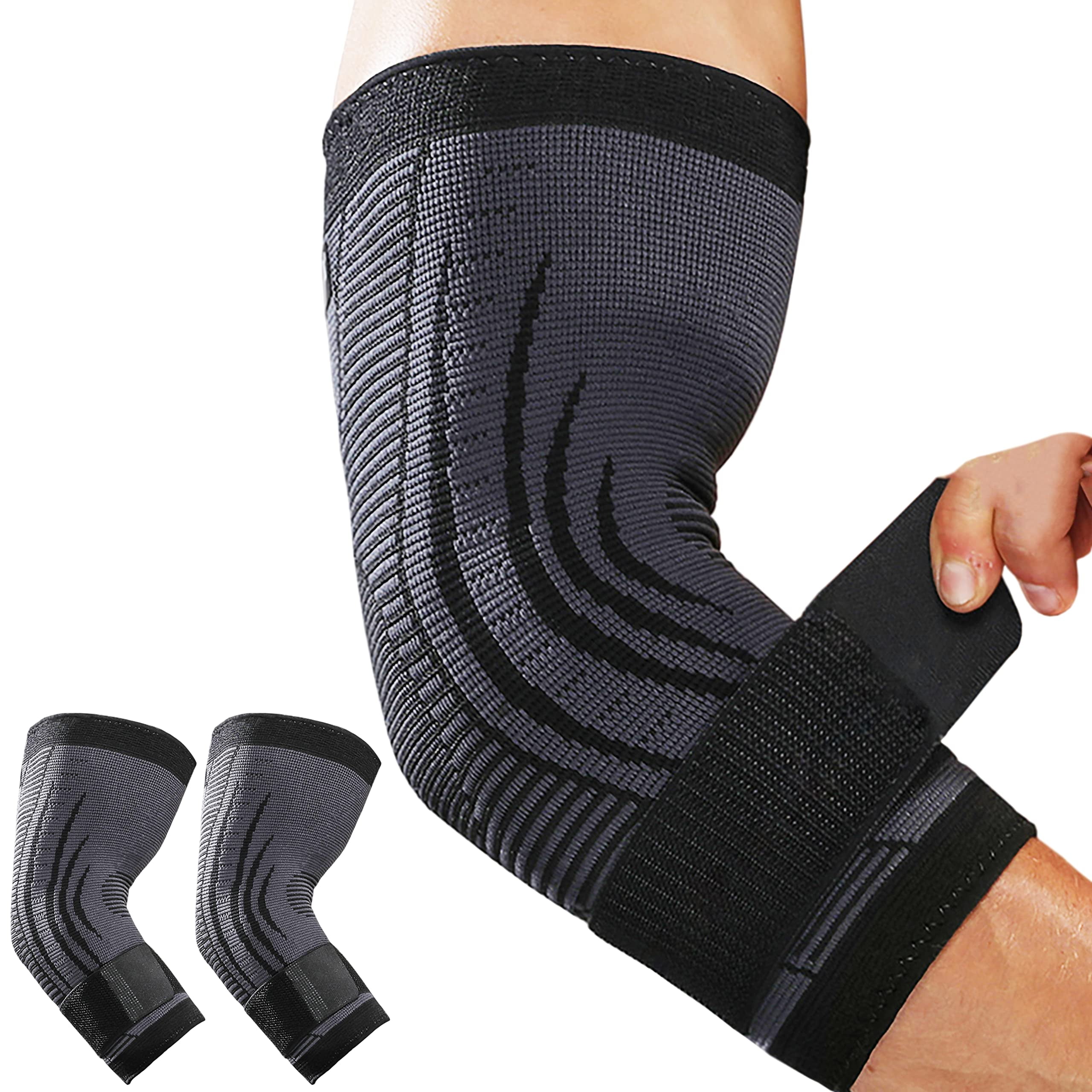 2 PACK Elbow Brace for Men Women, Elbow Compression Sleeves With ...