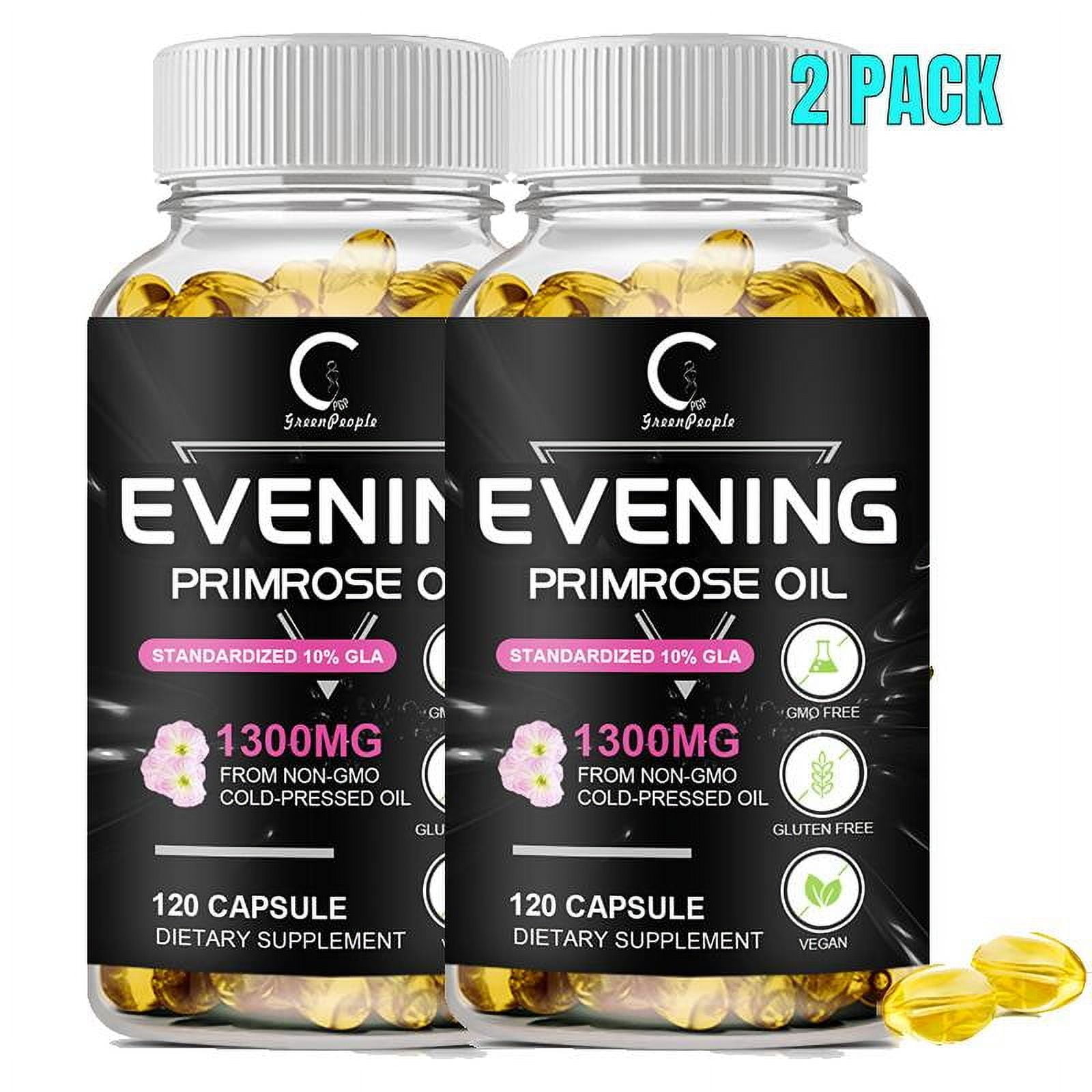 (2 PACK) Evening Primrose Oil Capsules | Acids Softgels 1300mg ...