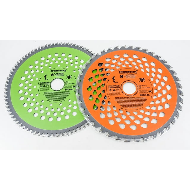 2-PACK FORESTER CARBIDE TOOTH BRUSHCUTTER BLADE 40 AND 80 TOOTH 20MM ...
