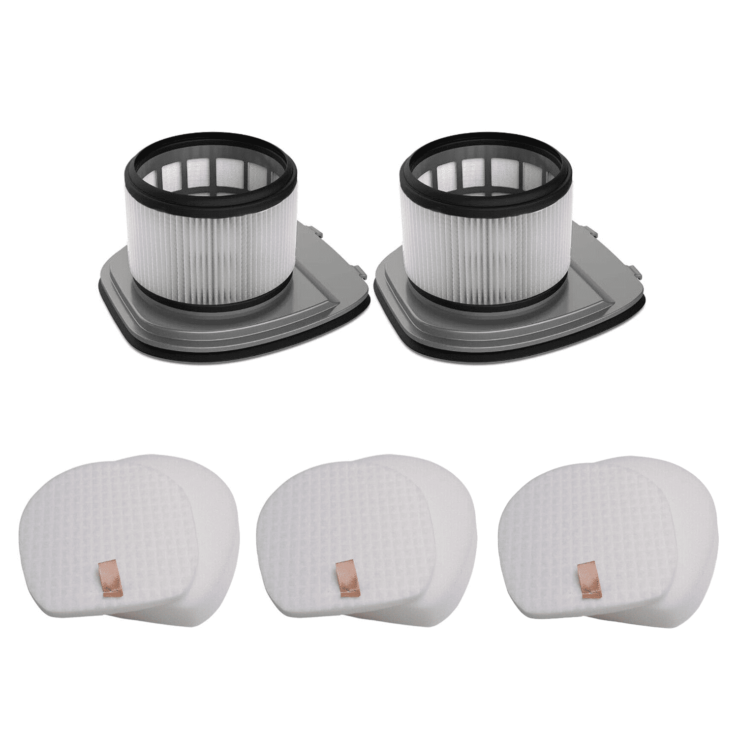 2 PACK Filters and 3 PACK Foam & 3 PACK Flet Filter Kit Compatible with ...