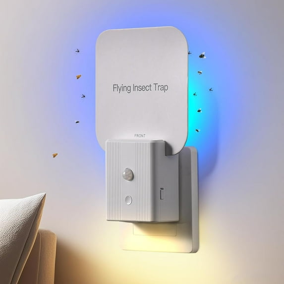 2-PACK Flying Insect Trap, 2 in 1 Indoor Plug-in Fruit Fly Trap, 2 Trap ...