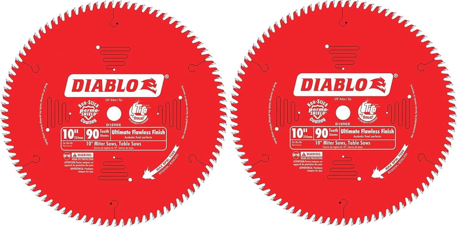 2 PACK Freud D1090X Ultra Fine 90 Teeth Circular Saw Blade for Wood and ...