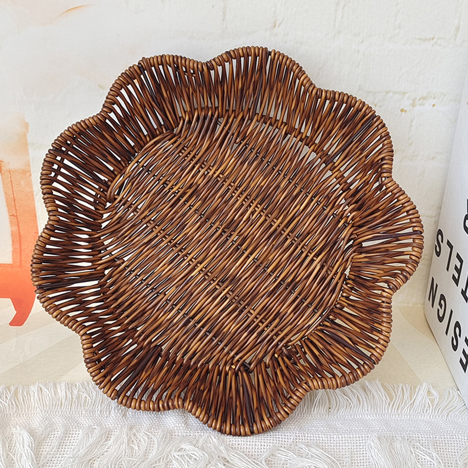 2-PACK Fruit Basket,Rattan Heart Shape Baskets for Fruit,Fruit Bowl for ...