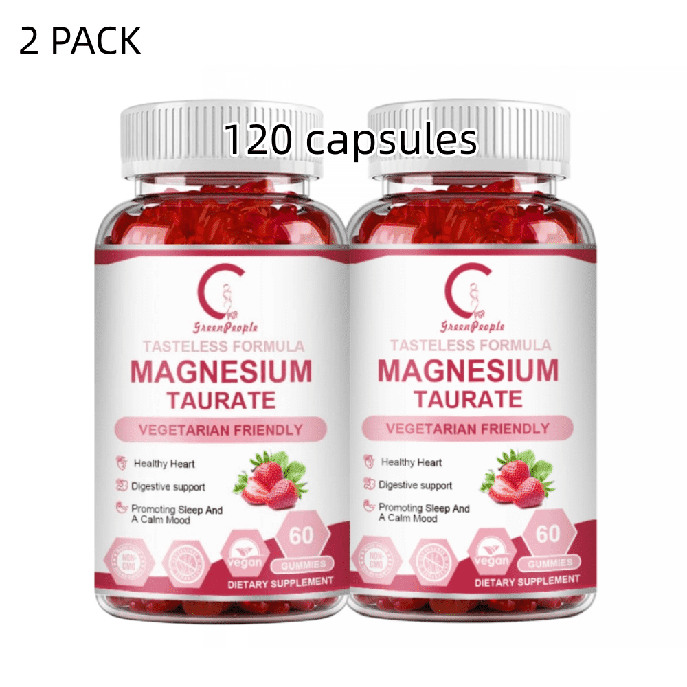 (2 Pack)GPGP Magnesium Taurate Supplement-Magnesium Taurate 1800mg for ...
