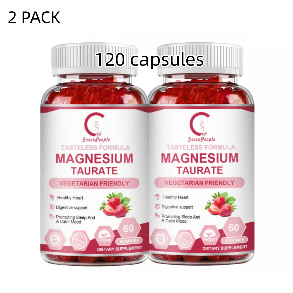 (2 PACK)GPGP Magnesium Taurate Supplement-Magnesium Taurate 1800mg for ...