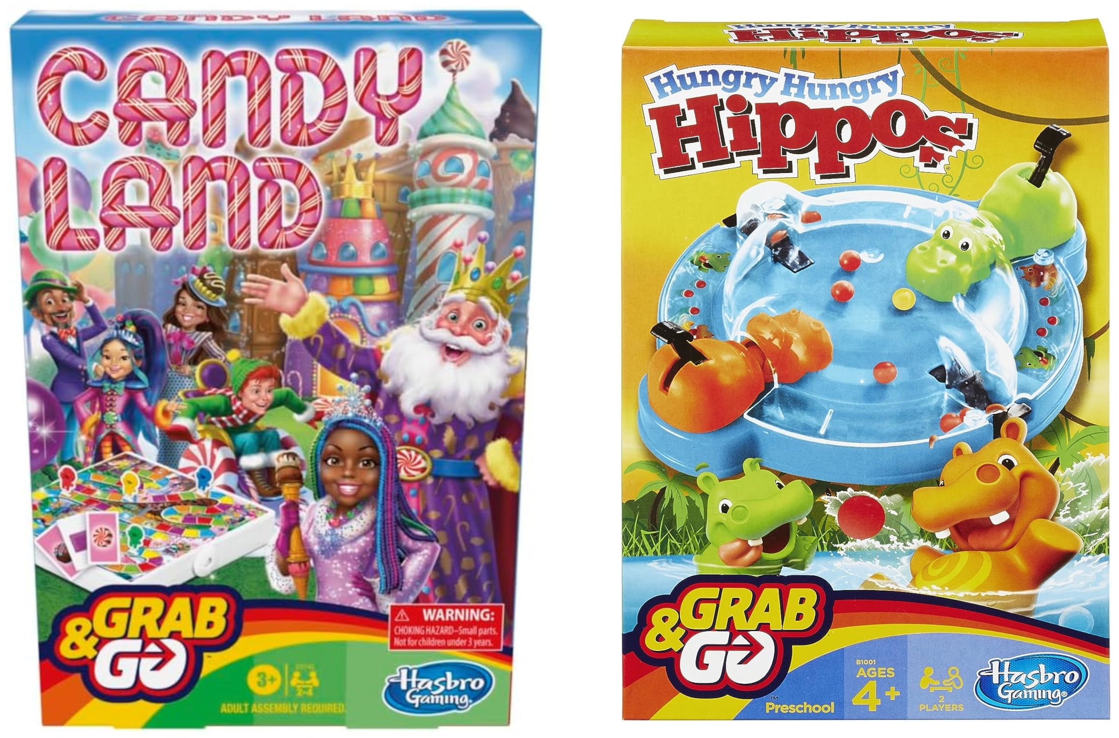 Hasbro Classic Family Games - Candy Land and Hungry Hungry Hippos 2 ...