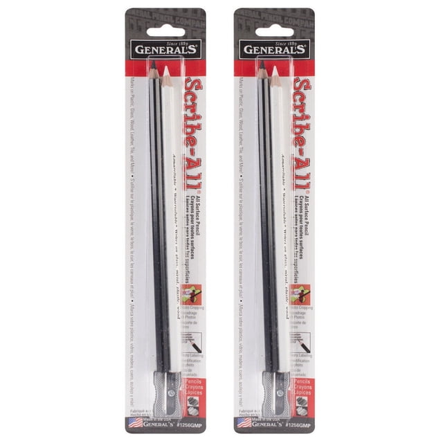 [2-PACK] - General Pencil Scribe-All Pencils 2/Pkg (4 total) - Black ...