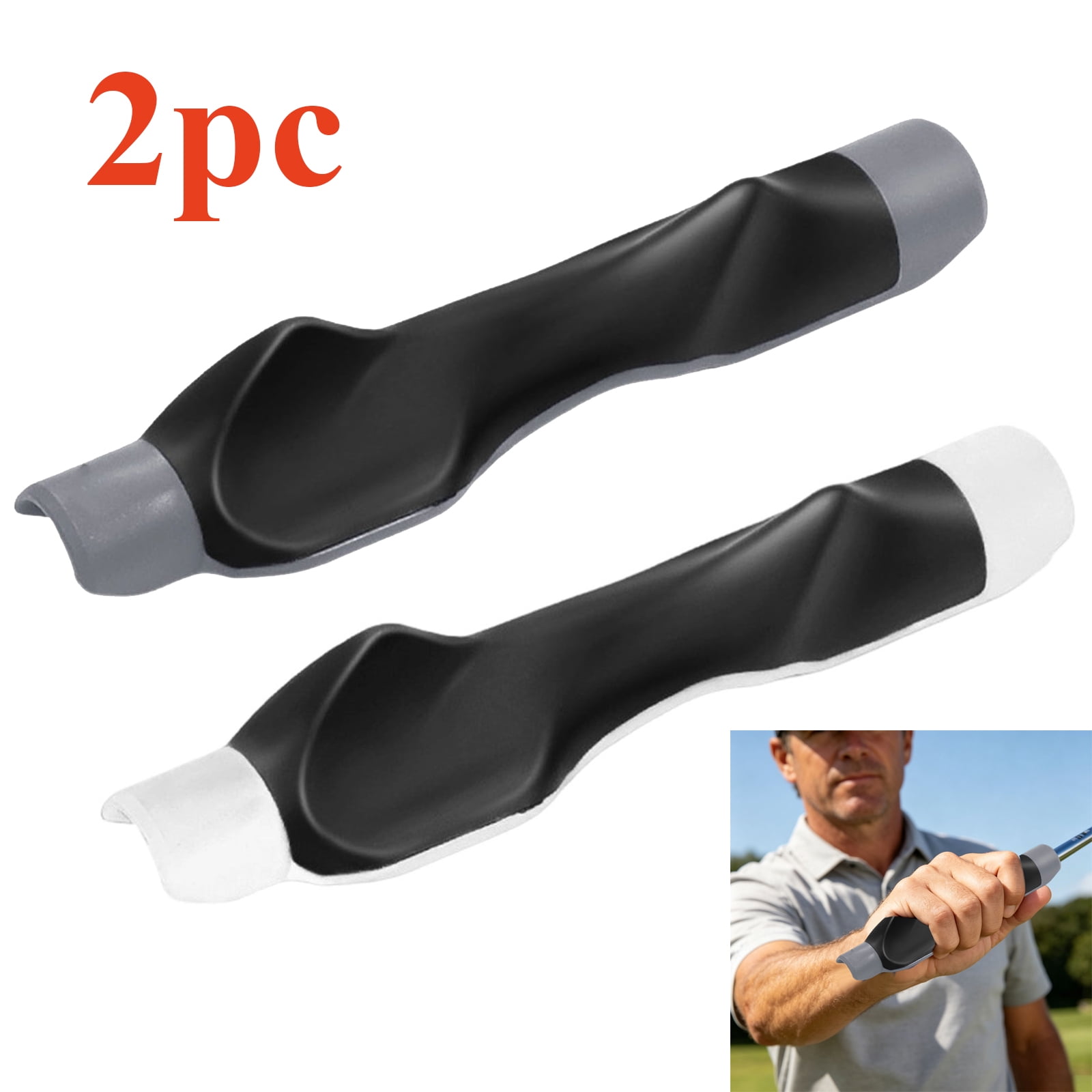 2 PACK Golf Grip Trainer for Golf Clubs, Golf Training Aid for Right ...