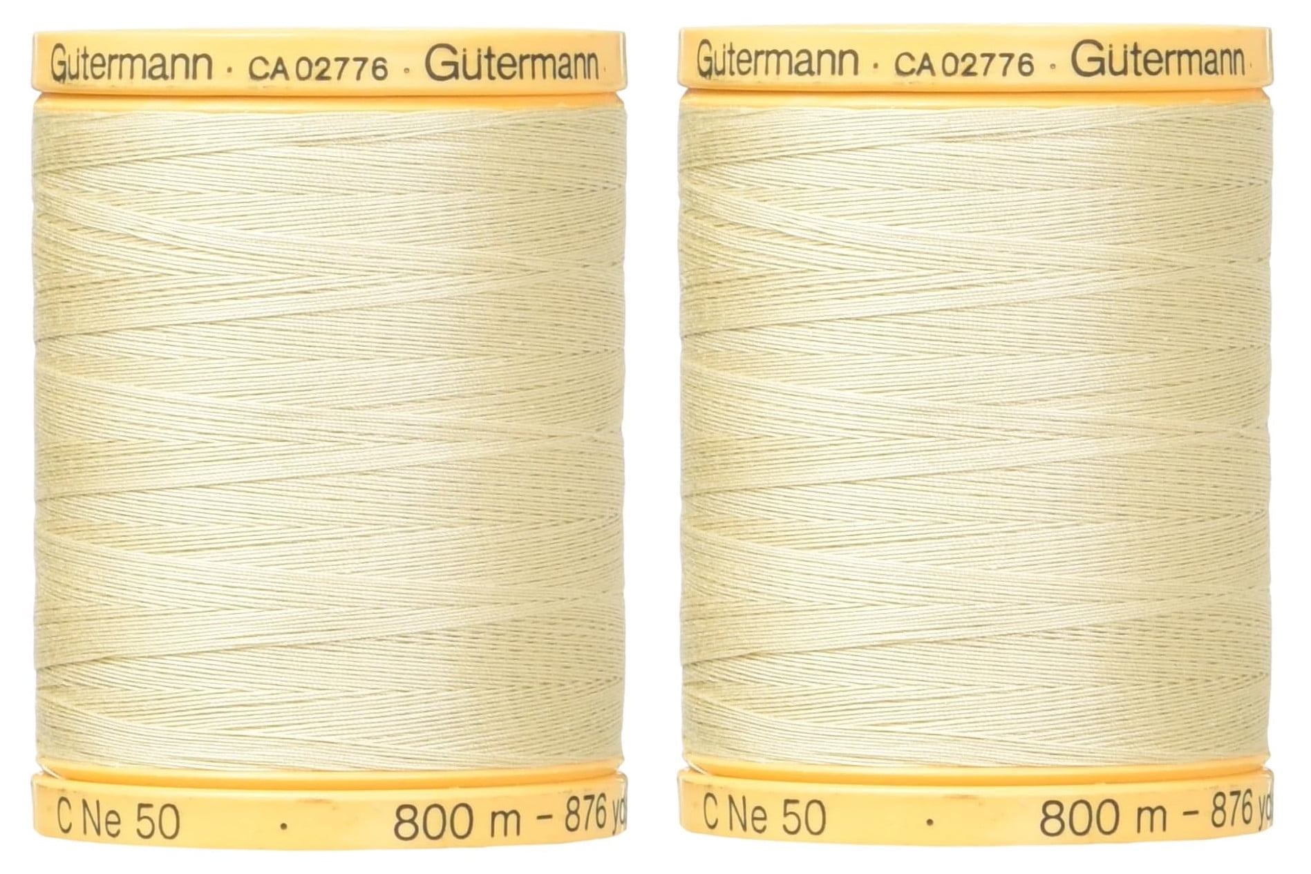 2-PACK - Gutermann 876 Yd Natural Cotton Burlap Thread - Beige ...