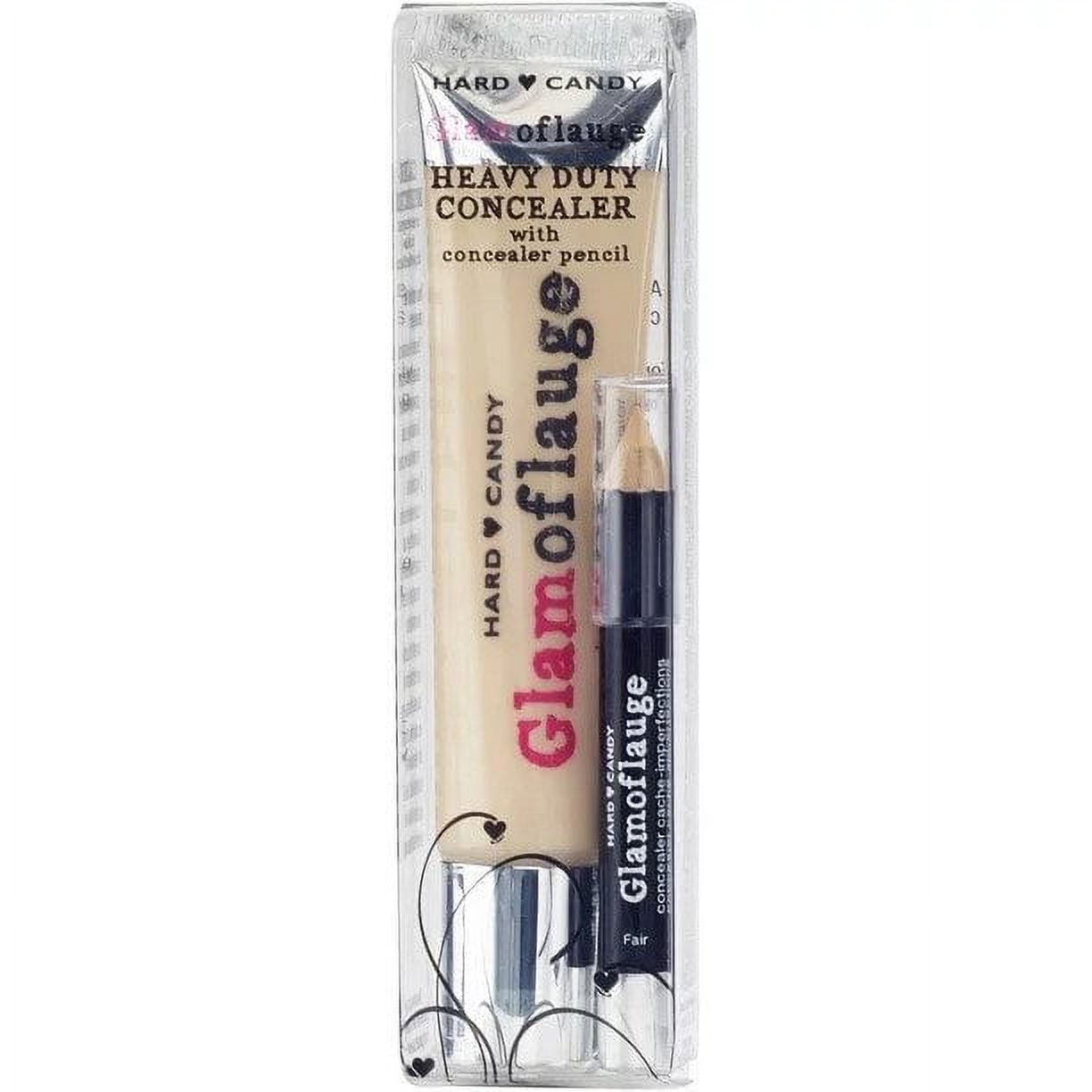 2 PACK HARD CANDY HEVY DUTTY CONCEALER WITH CONCALER PENCIL IVORY 1094 ...