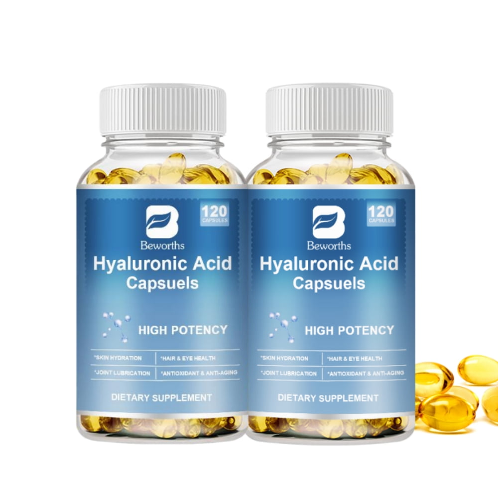 (2 PACK)Hyaluronic Acid Supplements, Hyaluronic Acid Capsules for Joint Health and Skin ...