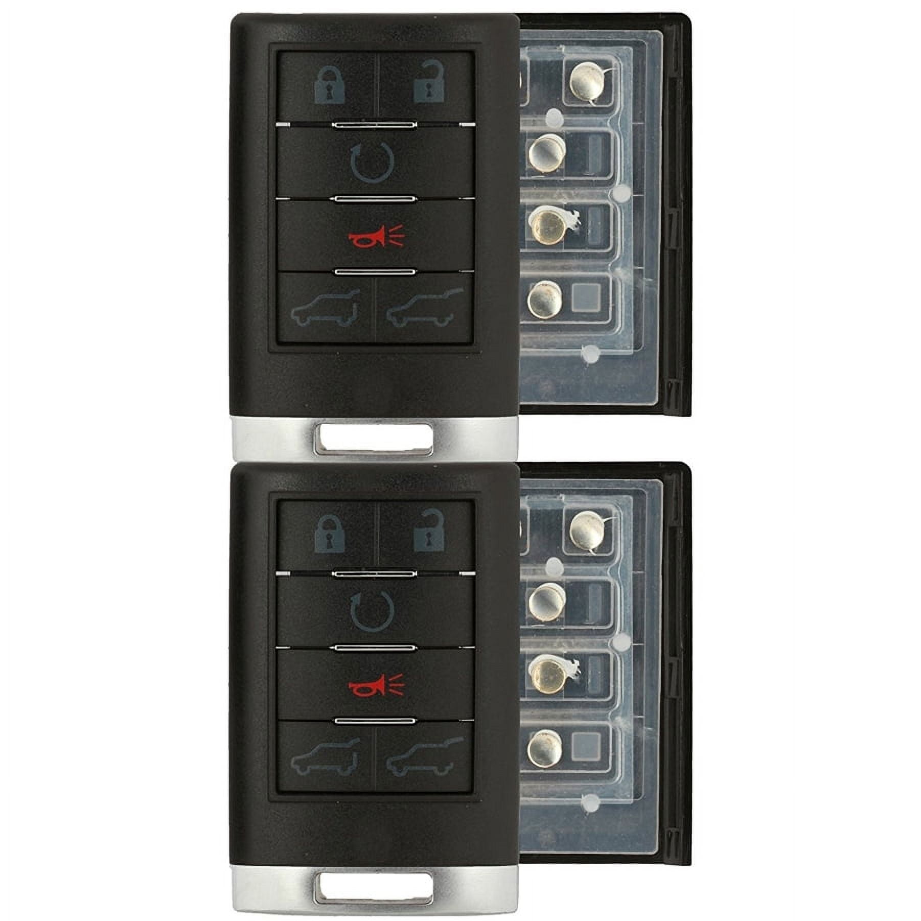 2 PACK KeylessOption Keyless Entry Remote Key Fob Shell Case Button Pad ...