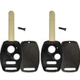 2 PACK KeylessOption Keyless Remote Uncut Key Fob Shell Button Pad With ...