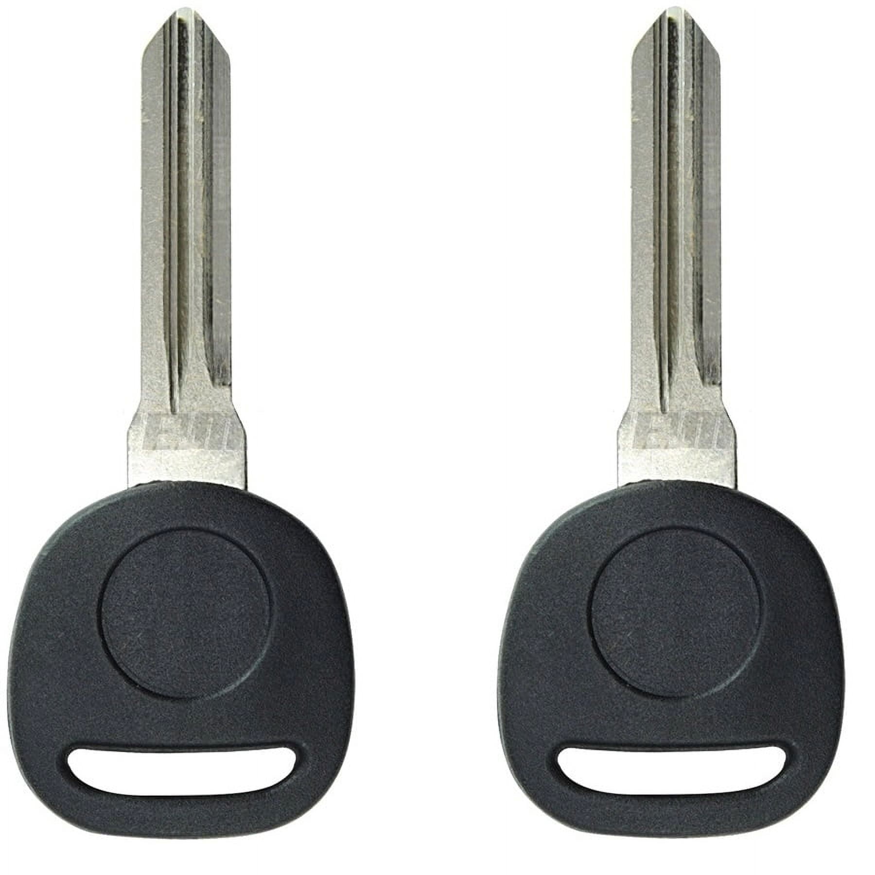 2 PACK KeylessOption Replacement Uncut Transponder Chip Key Blank ...