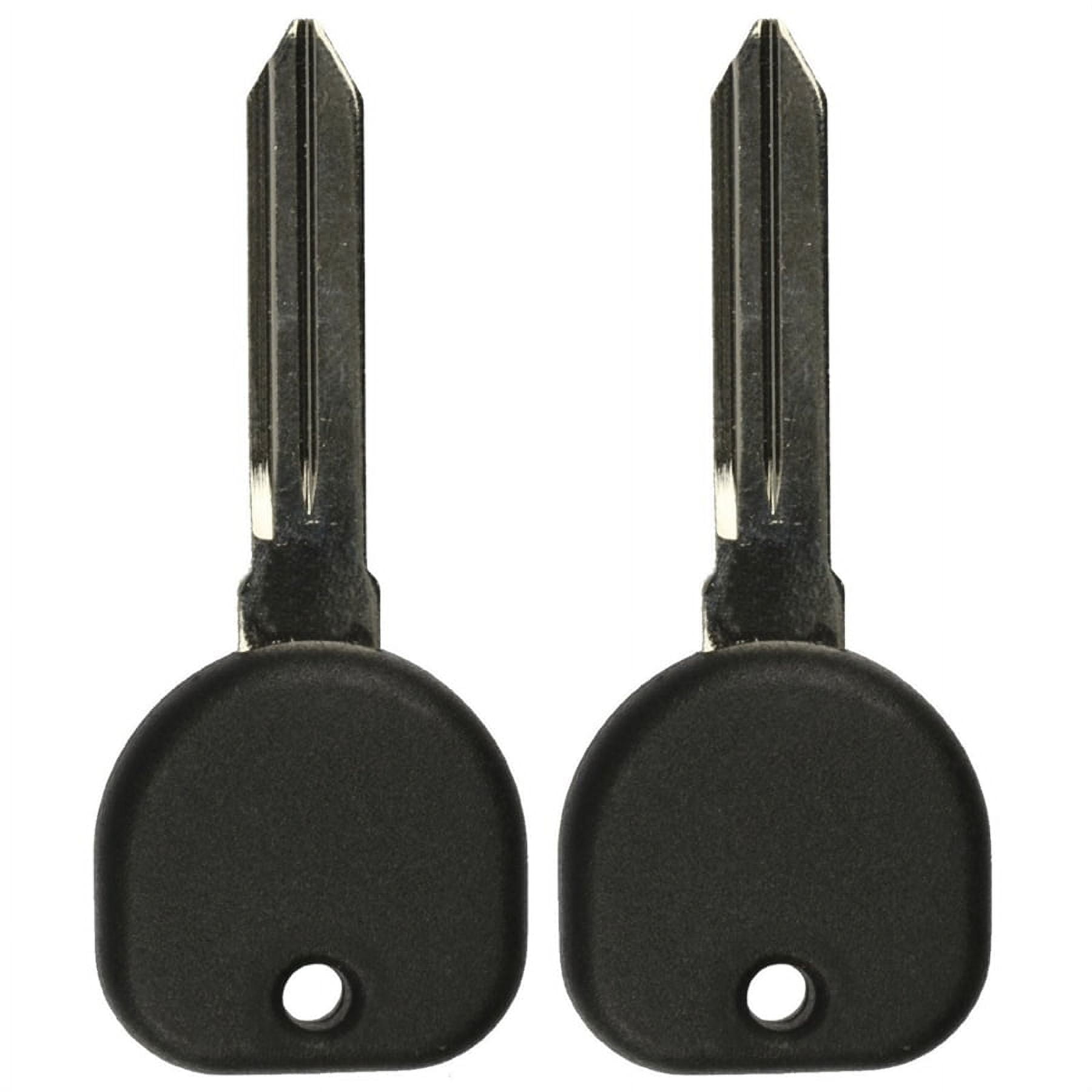 2 PACK KeylessOption Uncut Ignition Transponder Chip Key Blank Blade ...