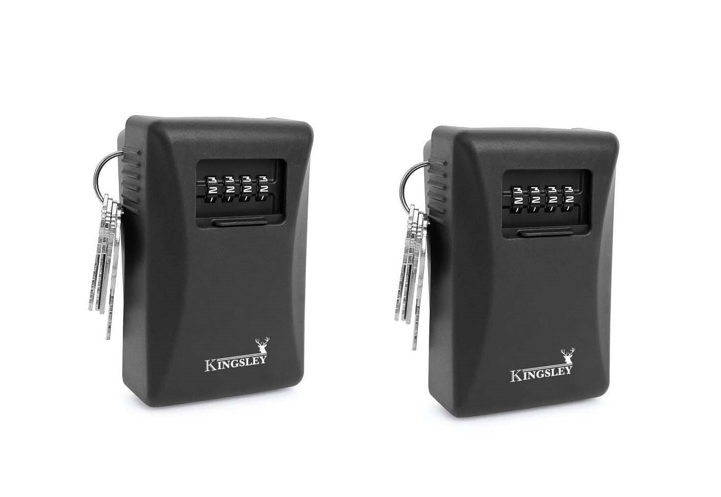 2 PACK Kingsley Key Lock Box Key Storage, Wall Mounted Outdoor Lock Box ...
