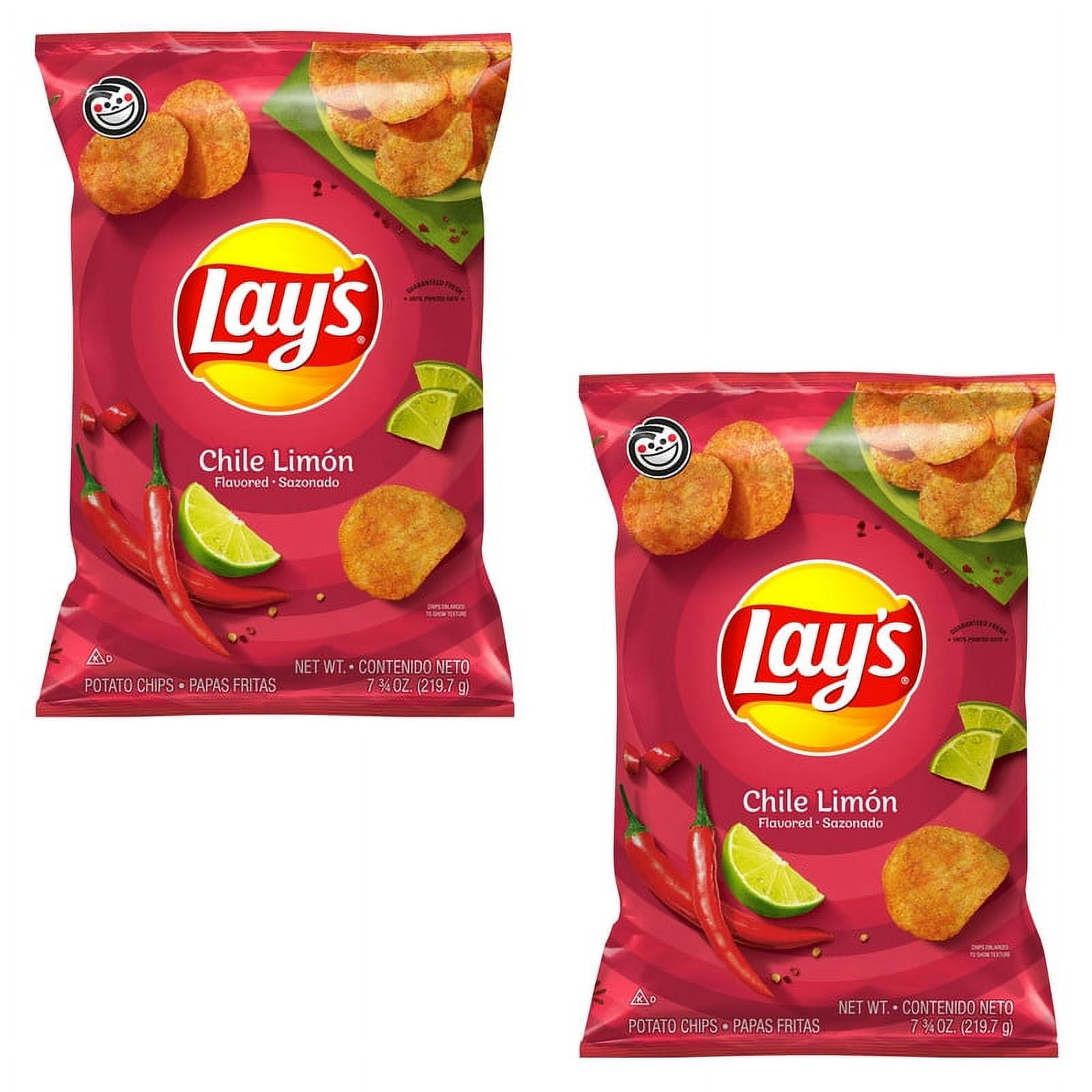 2 PACK, Lay's Chile Limón Flavored Potato Chips, 7.75 Ounce - Walmart.com