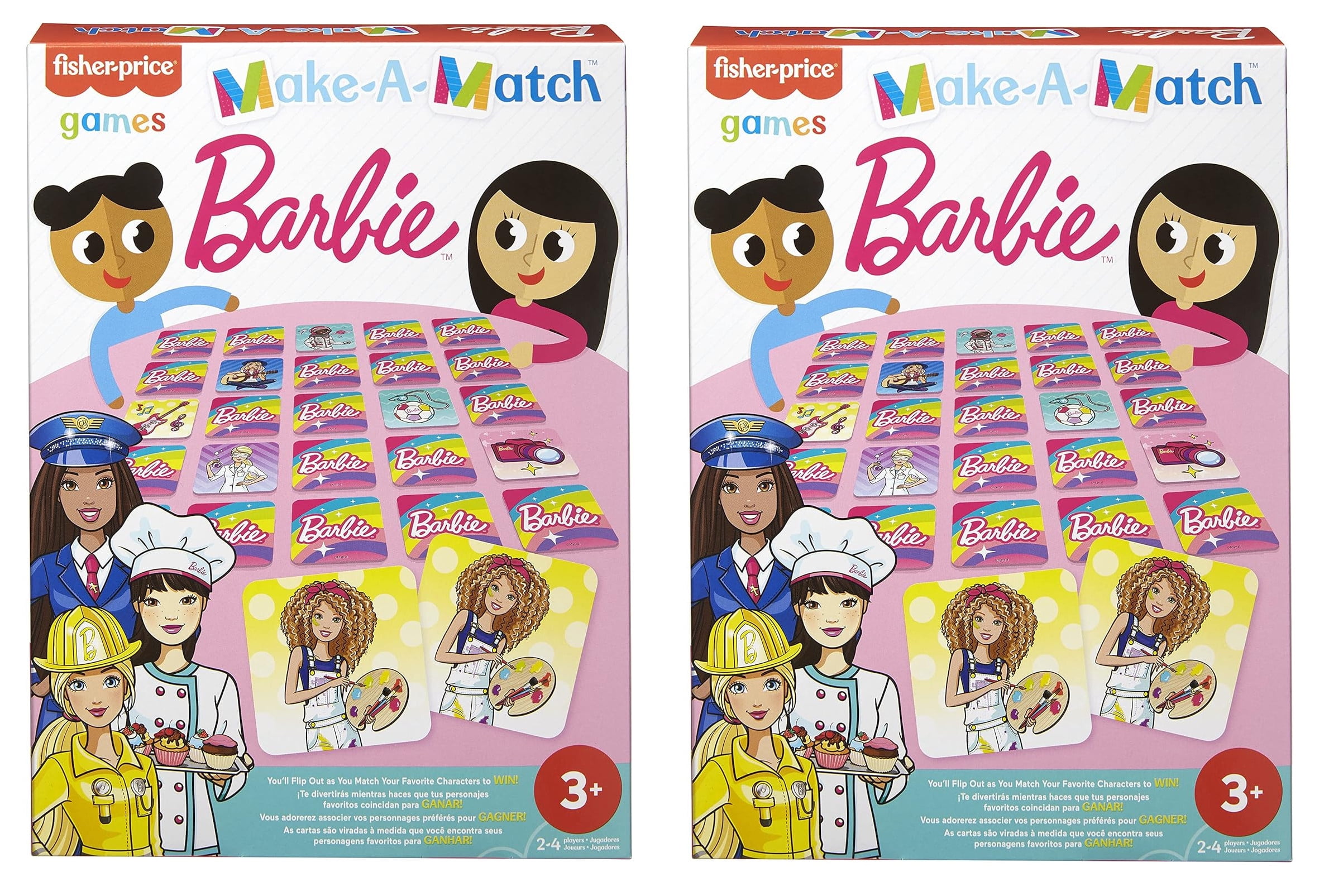 2-PACK - Mattel Make-A-Match Barbie Card Game - Walmart.com