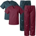 2-PACK Medgear Scrubs for Men and Women Scrubs Set Medical Uniform ...