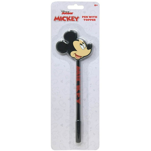 2 PACK Mickey Pen With Shaped Topper on Card - Walmart.com