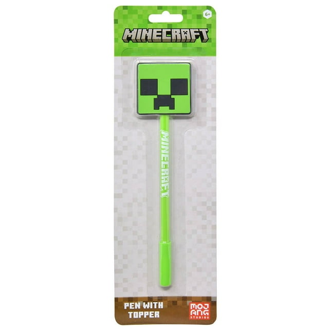 2 PACK Minecraft Pen With Shaped Topper on Card - Walmart.com