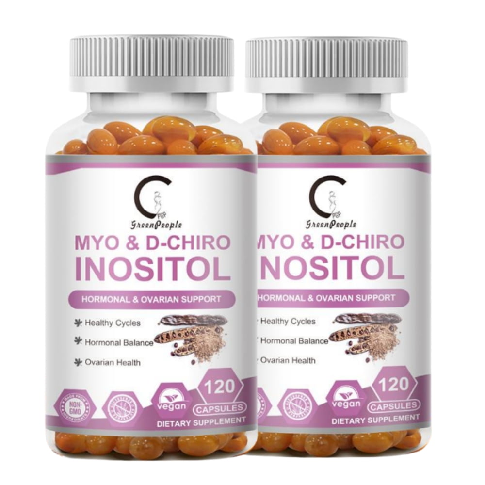 (2 PACK)Myo-Inositol & D-Chiro Inositol - Most Beneficial 40:1 Ratio ...
