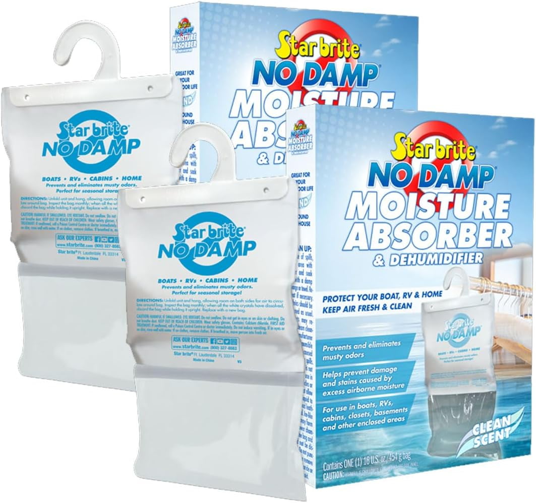 2 PACK No Damp Hanging Moisture Absorber & Dehumidifier Star Brite ...