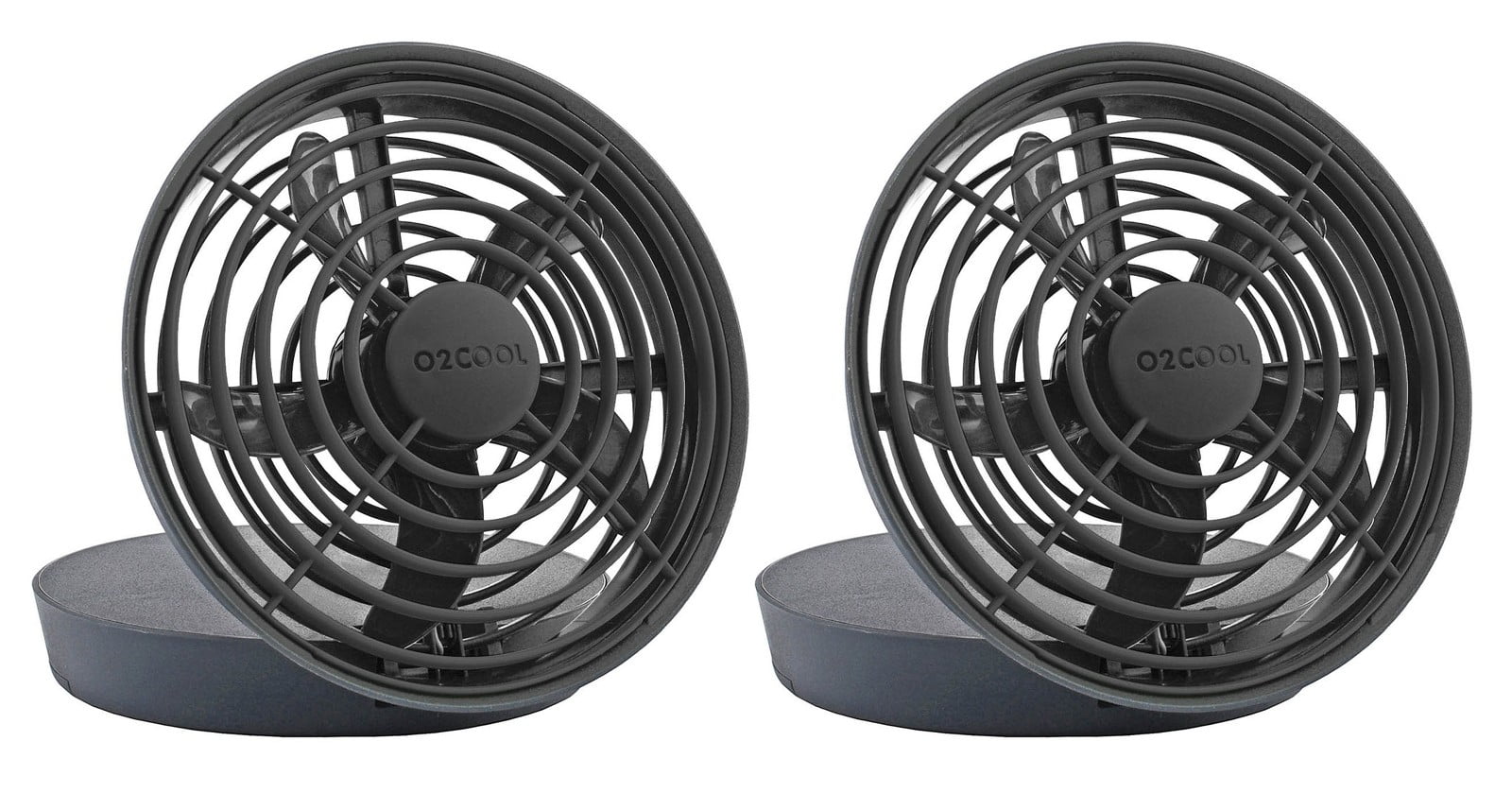 2 PACK O2COOL 5 Inch USB / Battery Powered Portable Desk Fan - Black ...