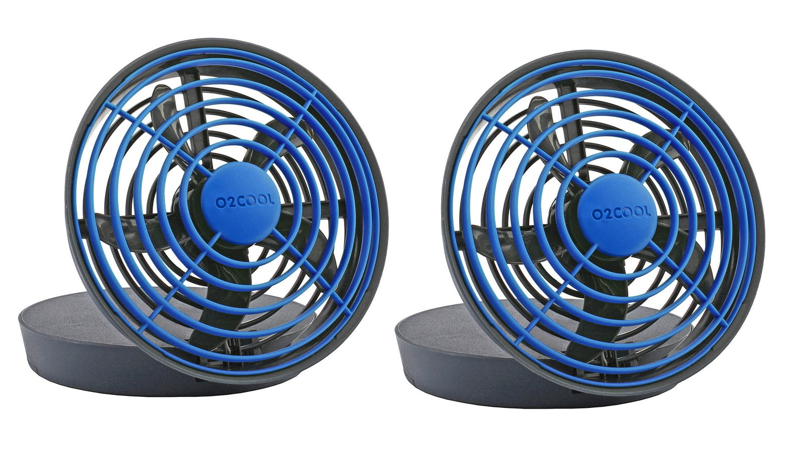 2 PACK O2COOL 5 Inch USB / Battery Powered Portable Desk Fan - Blue ...