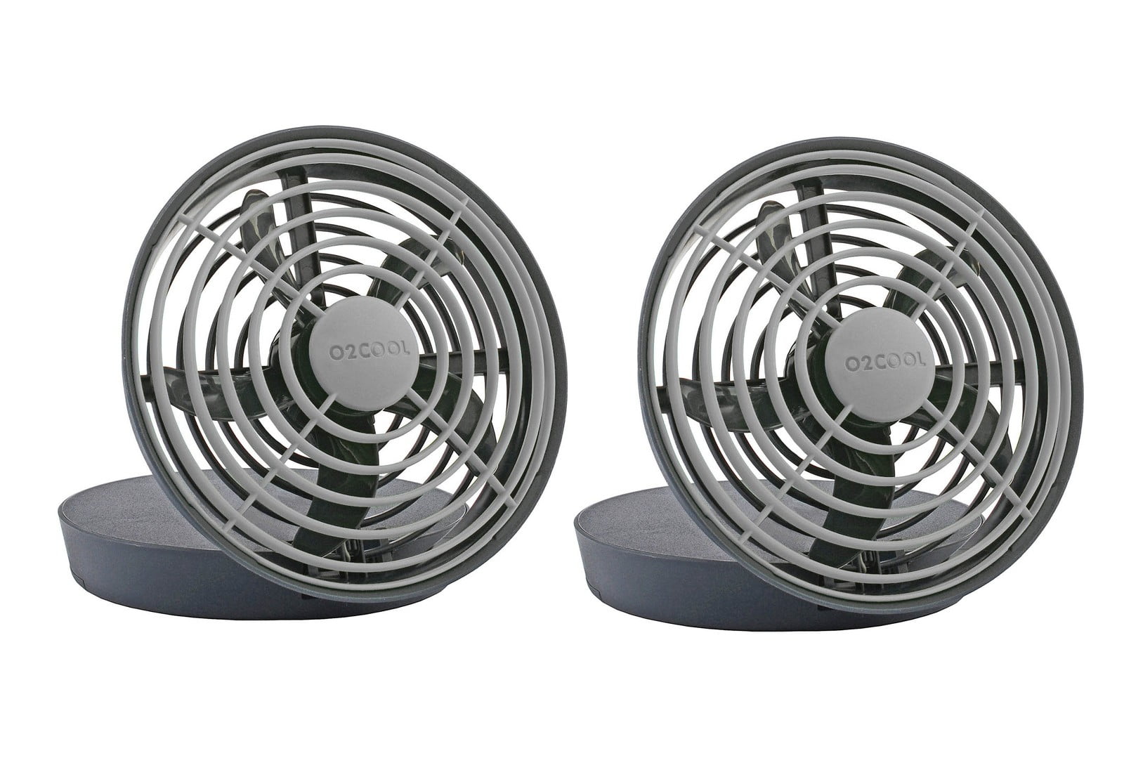 2 PACK O2COOL 5 Inch USB / Battery Powered Portable Desk Fan - Gray ...